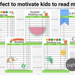 Summer Reading Log Kids Reading Log Summer Reading - Etsy