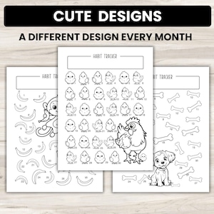 Animal Habit Tracker Printables: Farm & Forest Theme (digital File) - Etsy