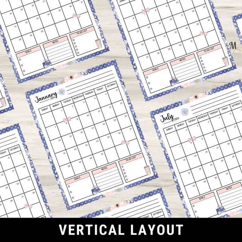 2024 Desk Calendar Printable Boss Girl Planner Printable - Etsy