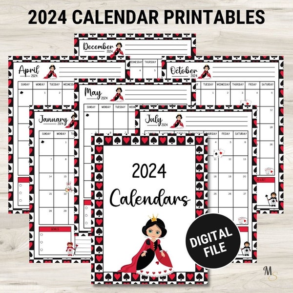 Girly Calendar - Etsy