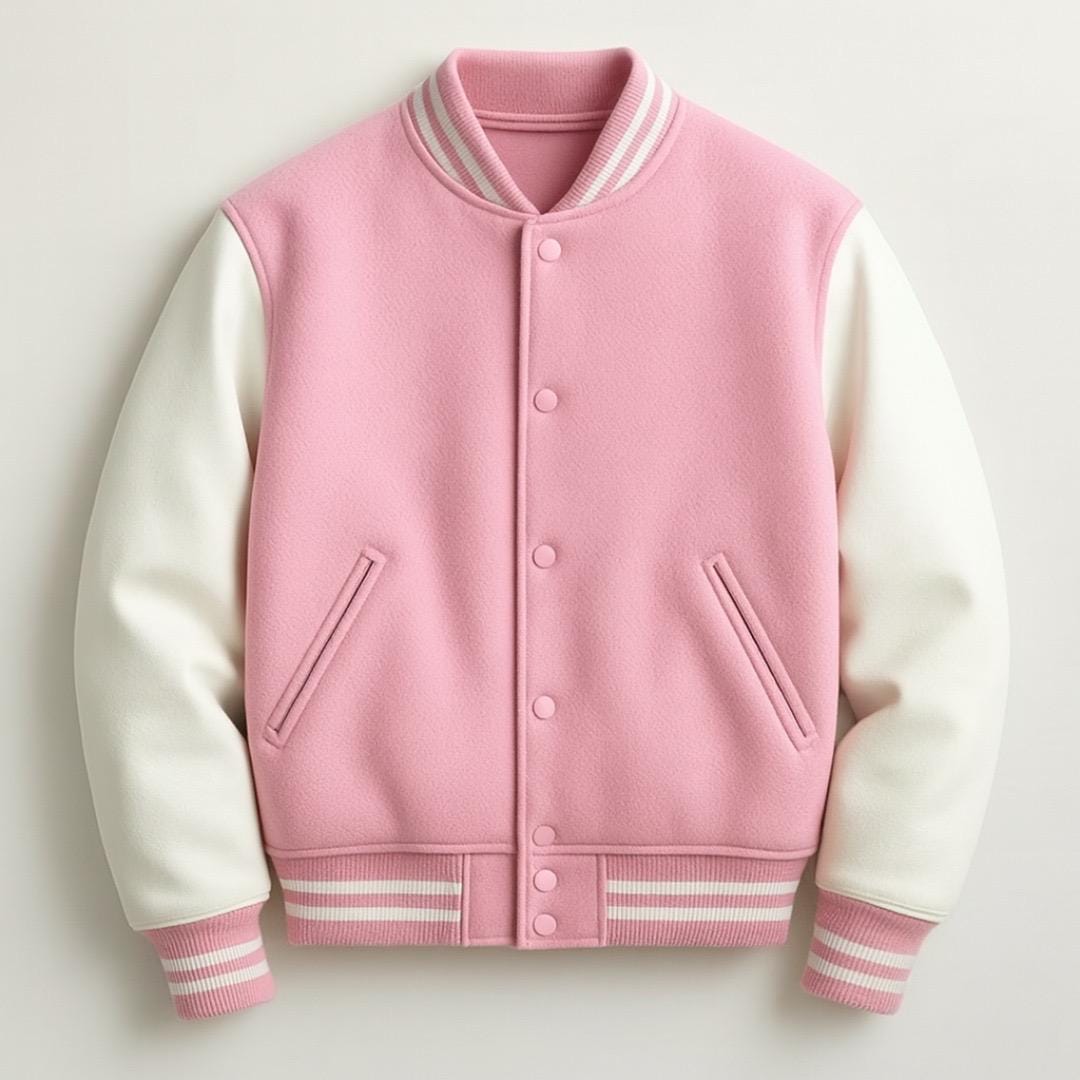 Retro College Varsity Jacket Wool Blend and Leather Sleeves - Etsy