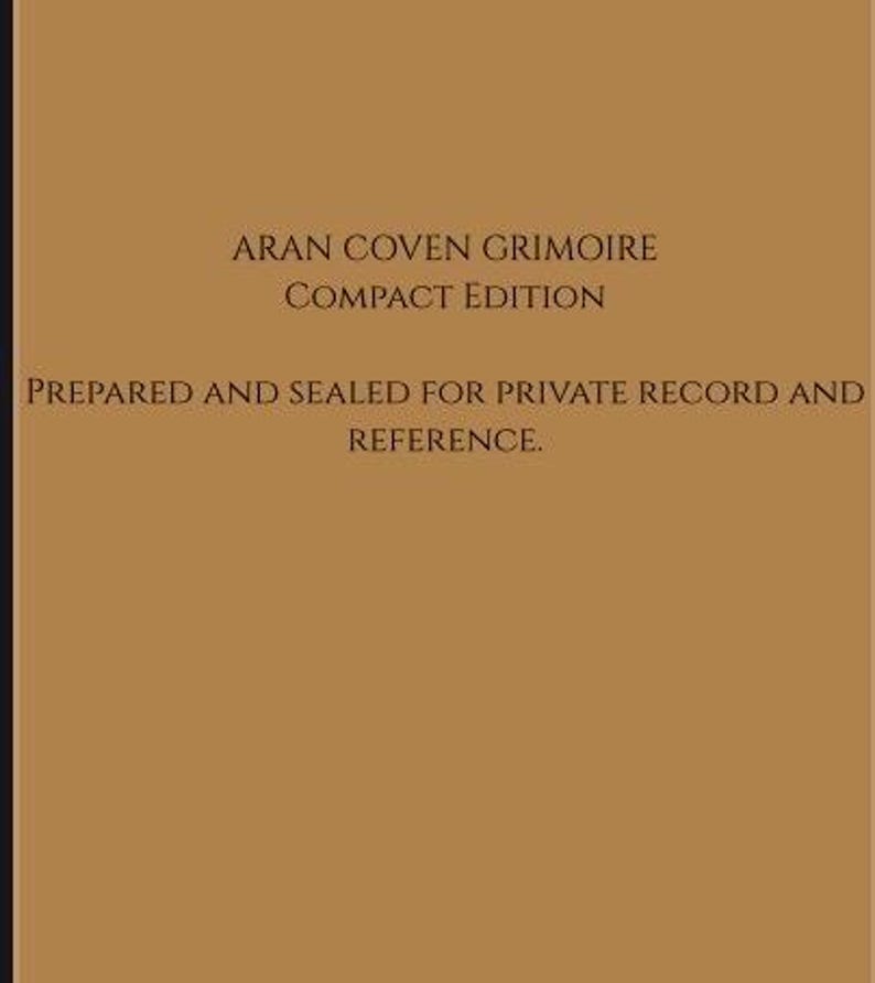 The Aran Coven Grimoire | Compact Canonical Edition (digital PDF - Etsy