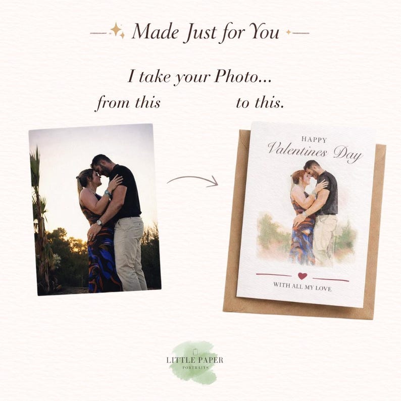 Personalised Valentine’s Day Card With Border Design – Custom ...