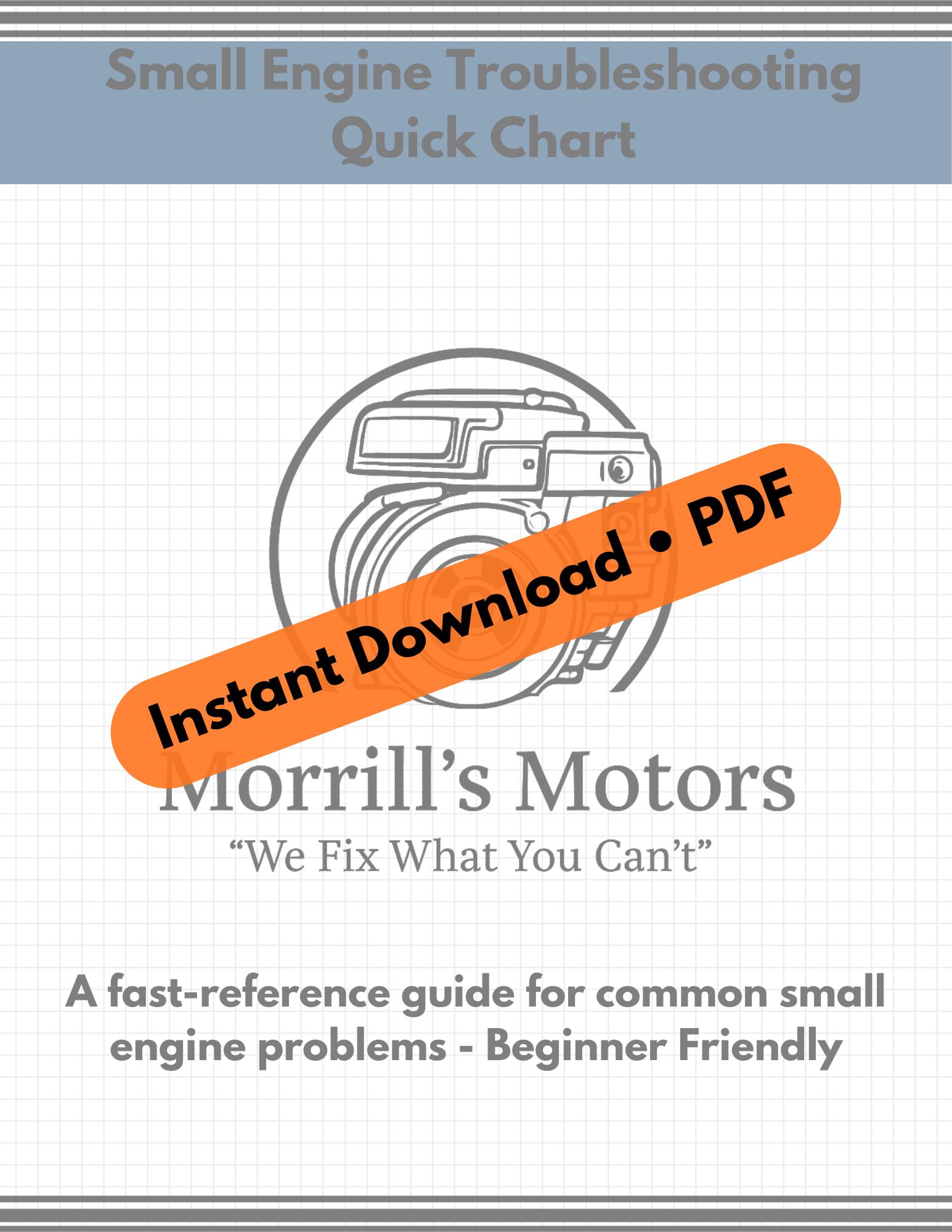 Small Engine Troubleshooting Chart | Printable Repair Flow Sheet - Etsy