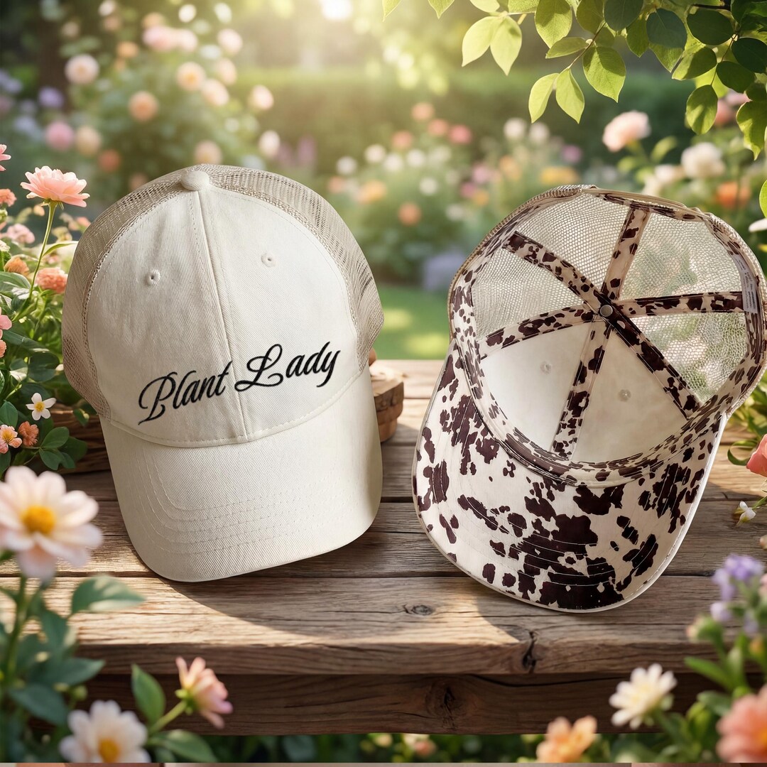 Plant Lady Hat With Patterned Brim, Mother's Day Garden Lover Gift ...