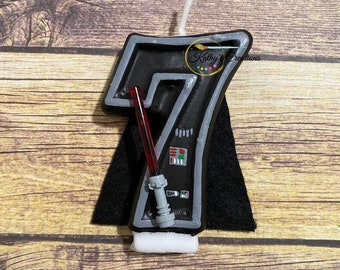 3 Inch Tall Star Wars Lightsaber Birthday Candle Any Number Etsy