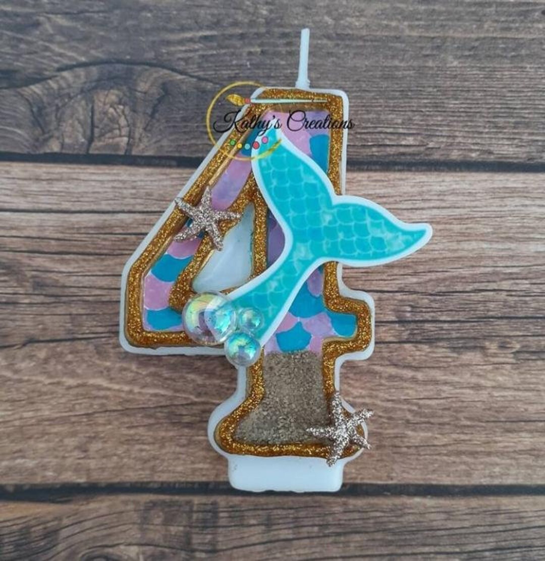 Mermaid Birthday, Mermaid Party, Mermaid Birthday Candle - Etsy