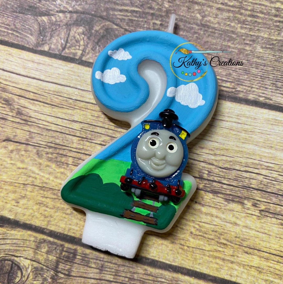 Thomas the Train Candle, Train Candle, Train Birthday - Etsy