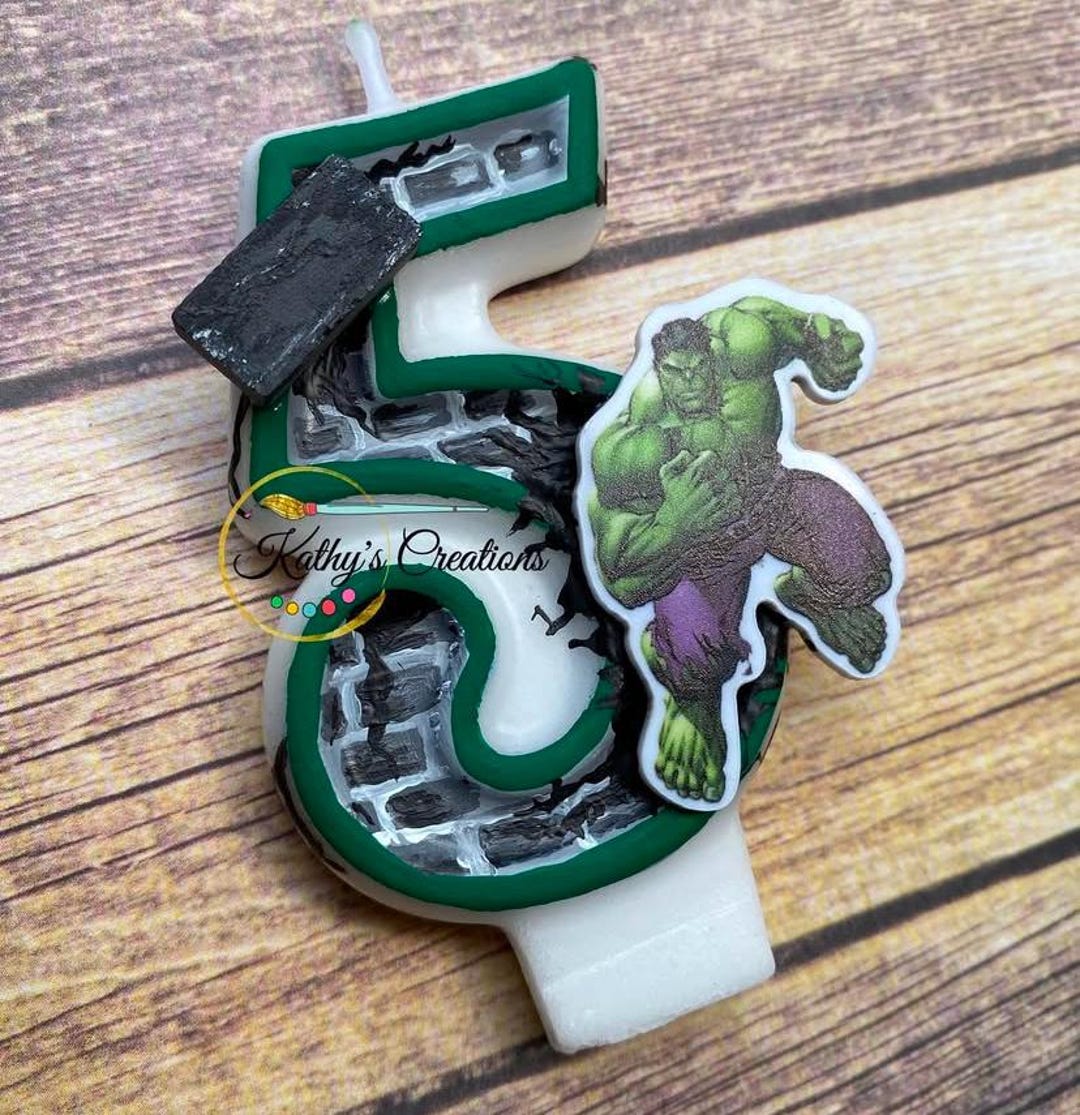 Hulk, Hulk Birthday, Hulk Candle, Hulk Decor, Hulk Party, Birthday ...