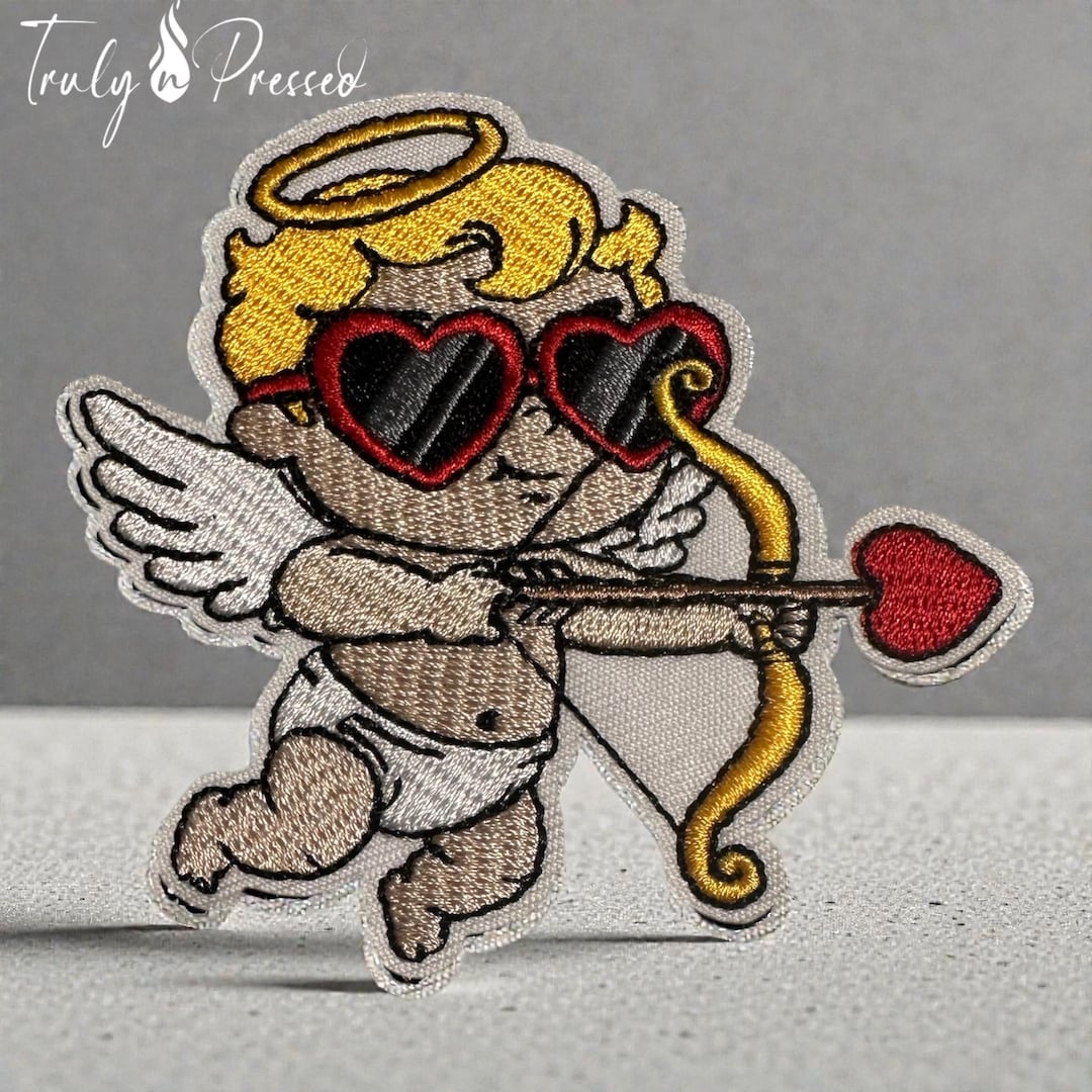 Truly N Pressed Patches | Cupid Iron-on Patch | Valentines Day ...