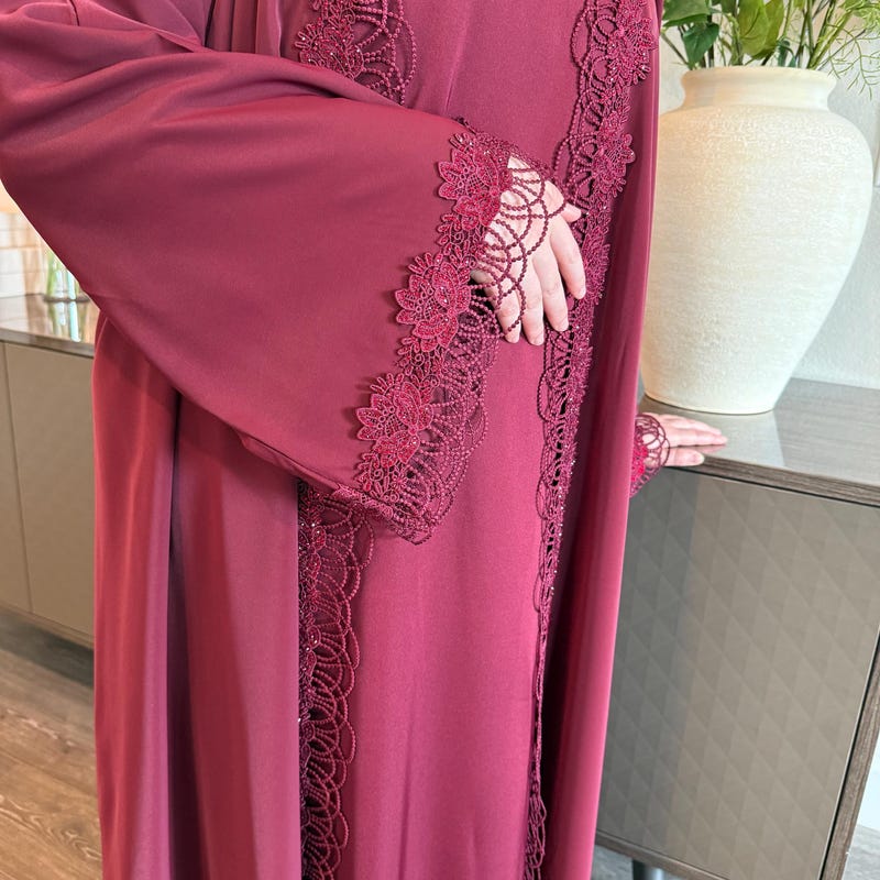 Black Abaya Lace - Etsy