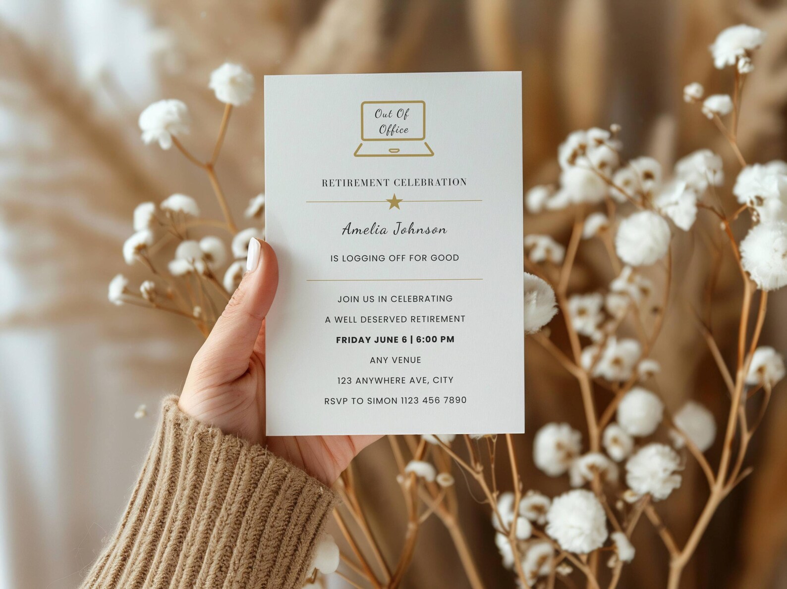 Out of Office Retirement Party Invitation, Retirement Dinner Invite ...