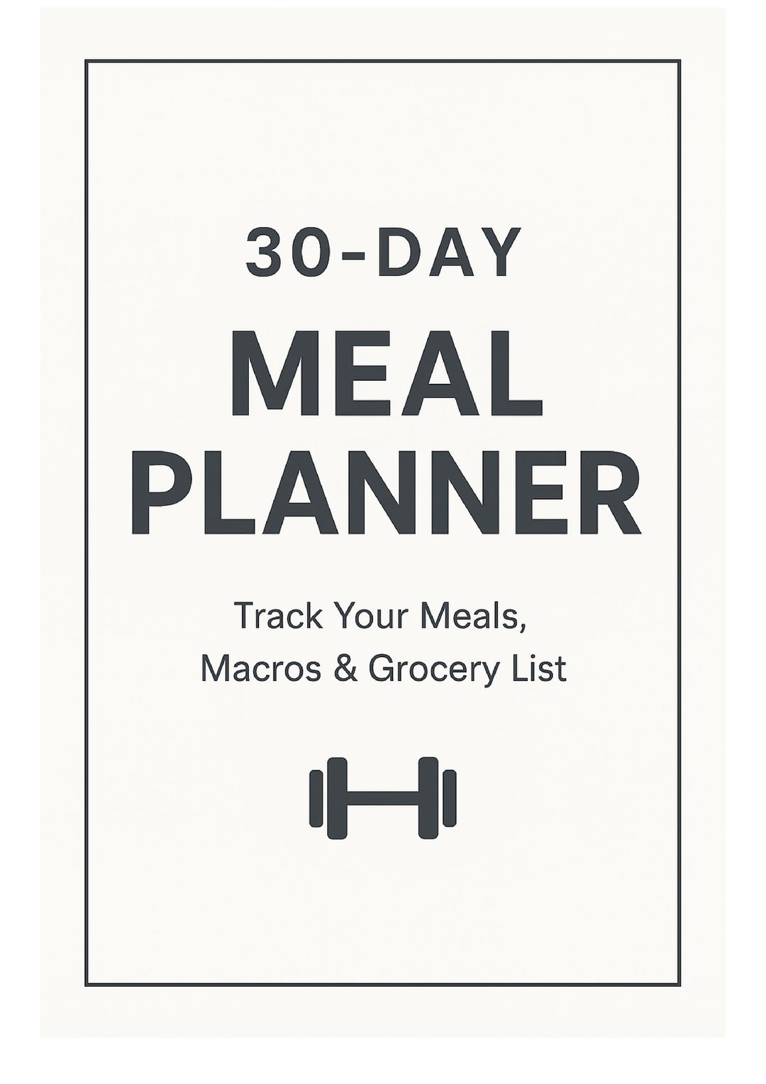30-day Meal Planner Printable | Meal Prep Planner | A4 & US Letter ...