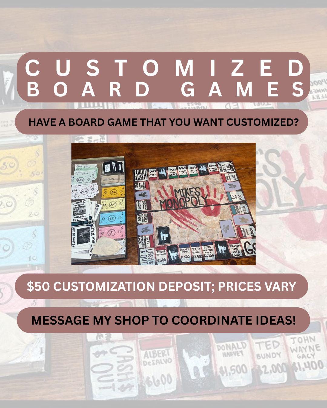 Customized Board Games - Made to Order - Etsy