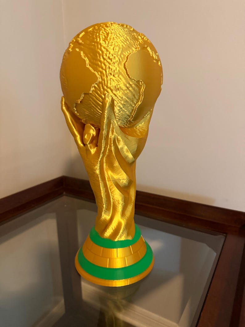 3D Printed FIFA World Cup Trophy Replica - Collectible Golden Statue ...