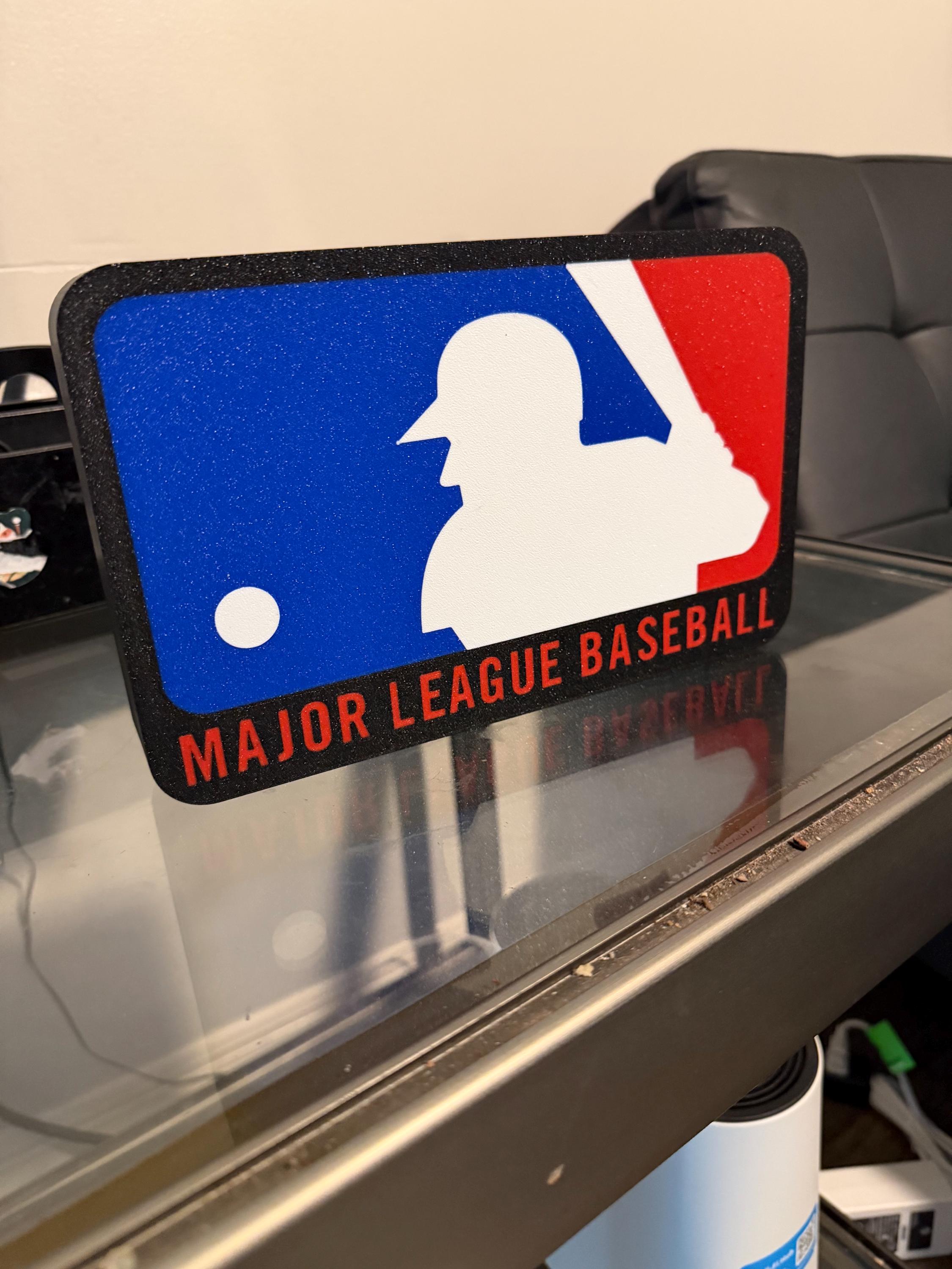 MLB Logo LED Lamp - Major League Baseball Light up Sign - Man Cave ...