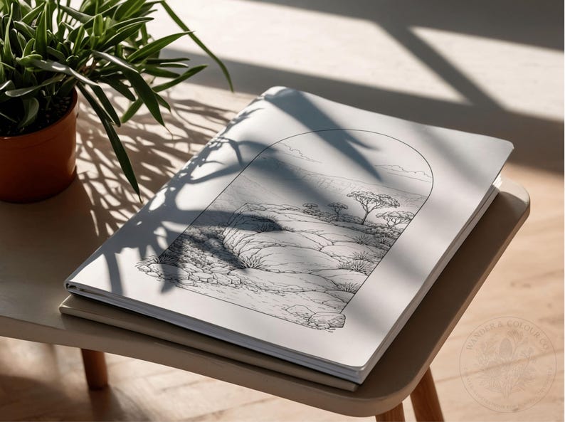 Australian Landscape Full Collection | Printable Australian Line Art ...