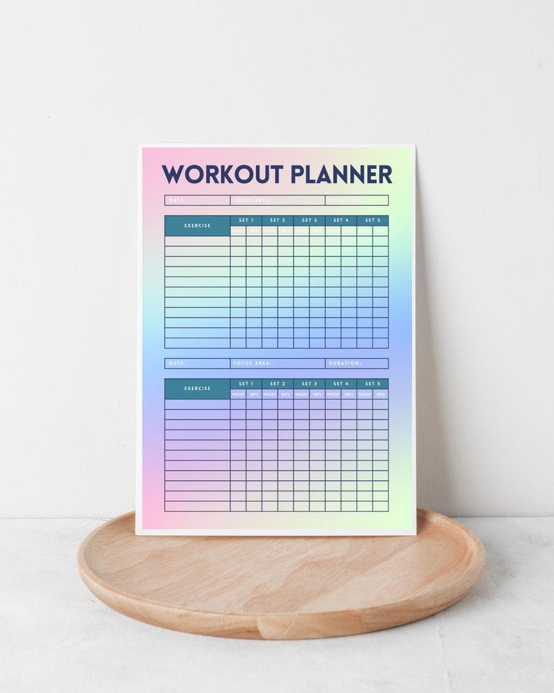 Workout Planner | Strength Training Tracker, Gym Organizer (digital ...