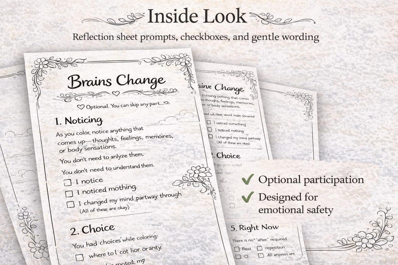 Brains Change – Trauma-informed Recovery Coloring Workbook | Mental ...