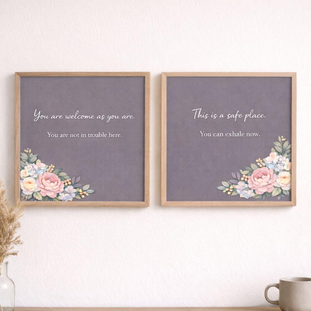 You Are Welcome as You Are Print Set | Trauma-informed Wall Art ...