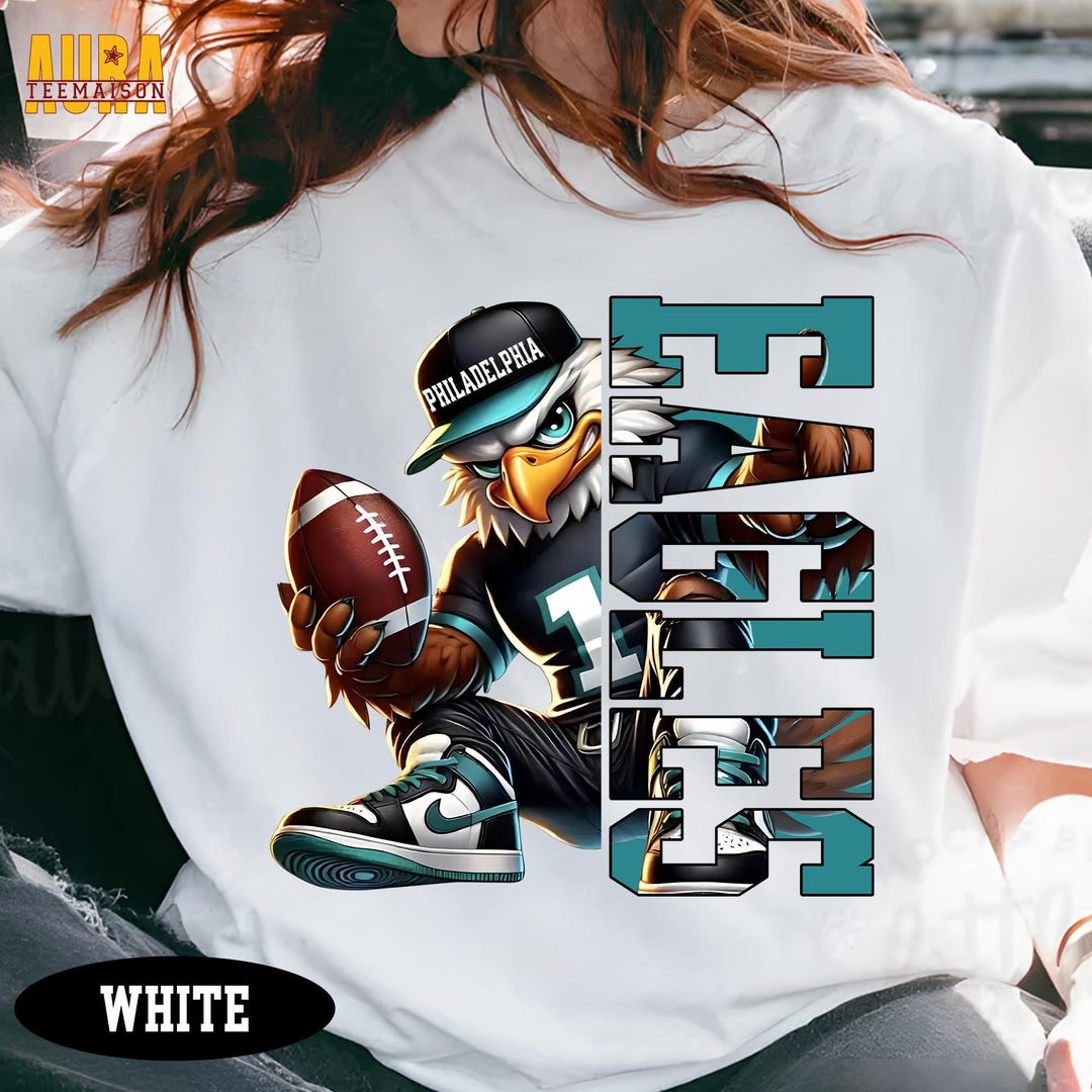 Philadelphia Football Shirt, Philly Bird Football Tee, Football Mascot ...