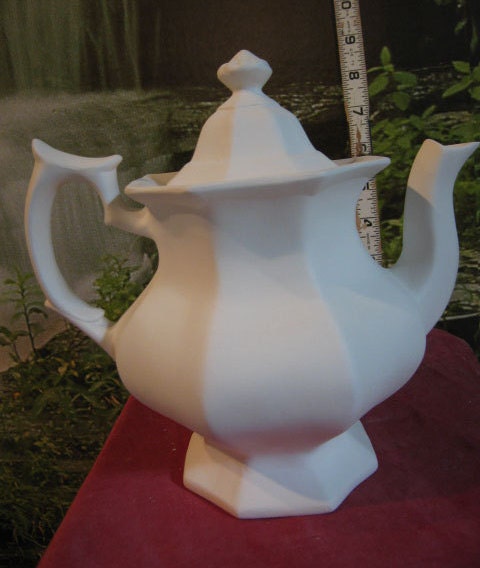 Ceramic Bisque You Paint, Large Teapot, Fancy Teapot, Octagon Teapot ...