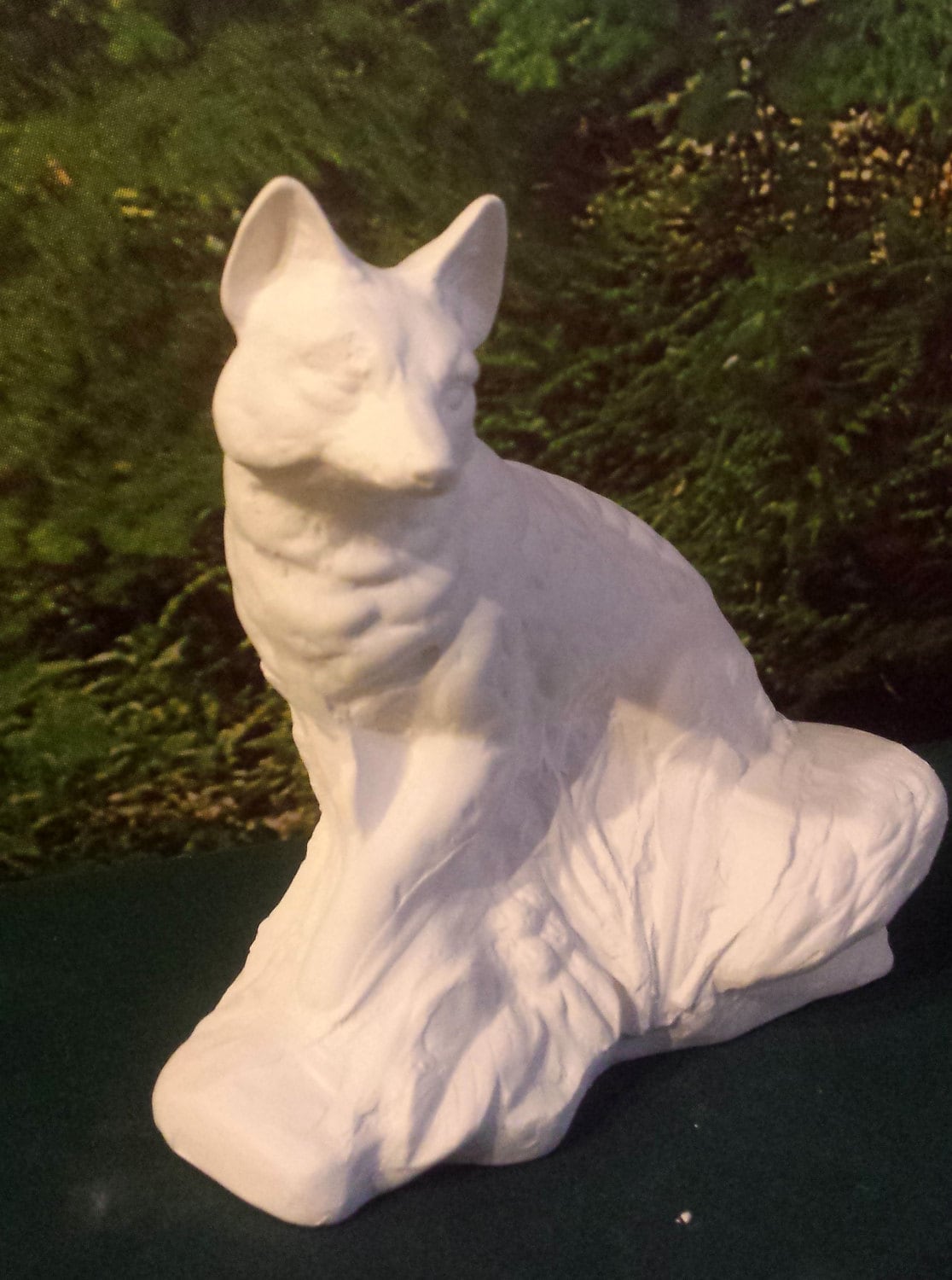 Ceramic Bisque You Paint, Realistic Fox, Wildlife Scene, Woodland animal, Realistic fox, ready ...