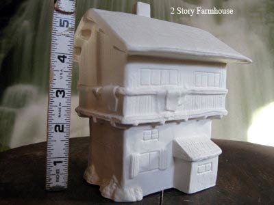 Ceramic Bisque You Paint, Two story Farmhouse, miniature, scene ...