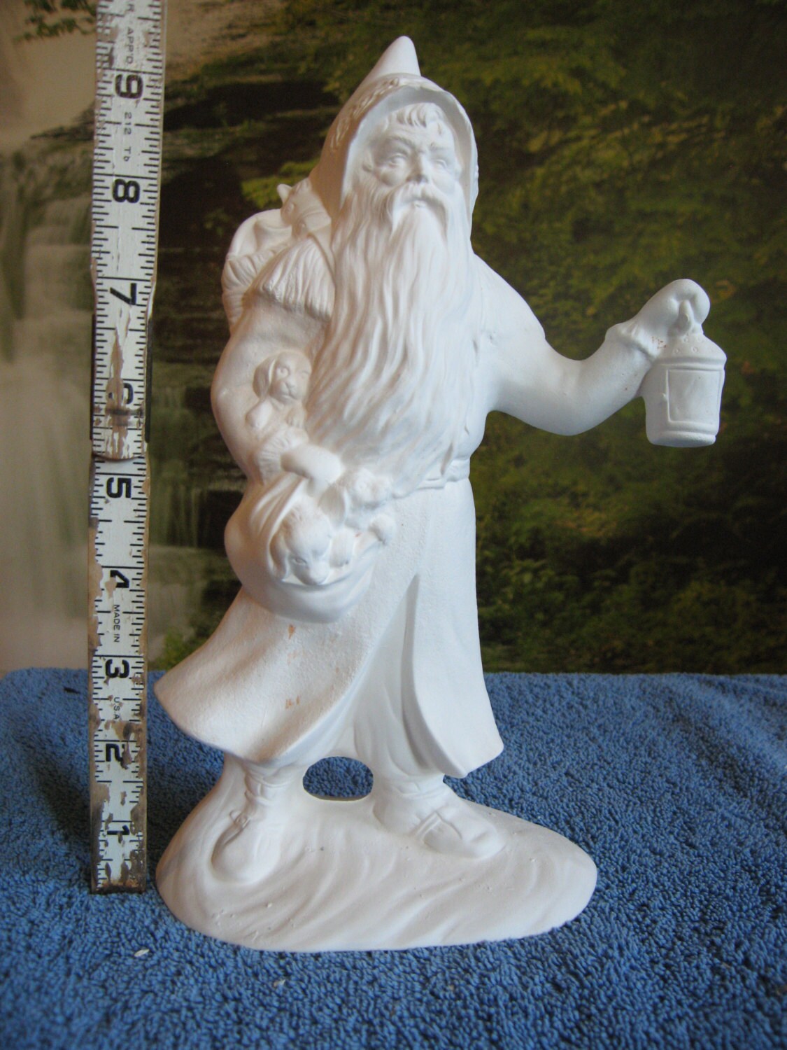 Ceramic Bisque You Paint, Rare Provincial Vintage, Santa with Lantern ...