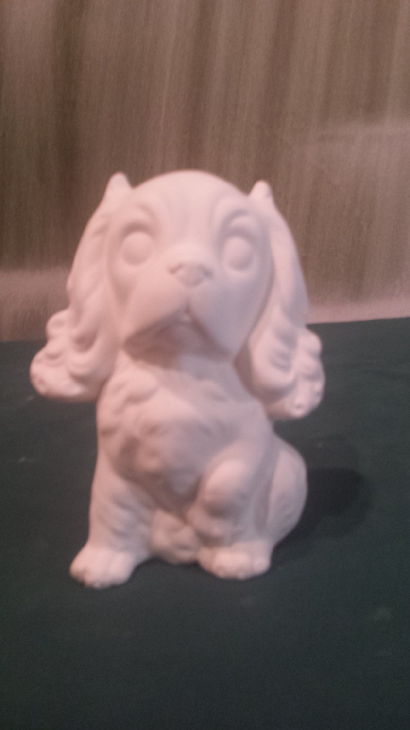 Ceramic Bisque You Paint, choice, Puppy, 5", puppy figurine, puppy to ...