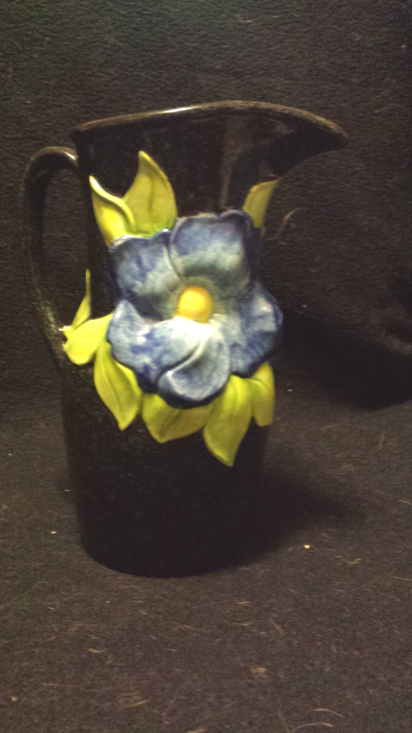 Ceramic Bisque You Paint, Pansy pitcher or Vase, Vintage, flower ...