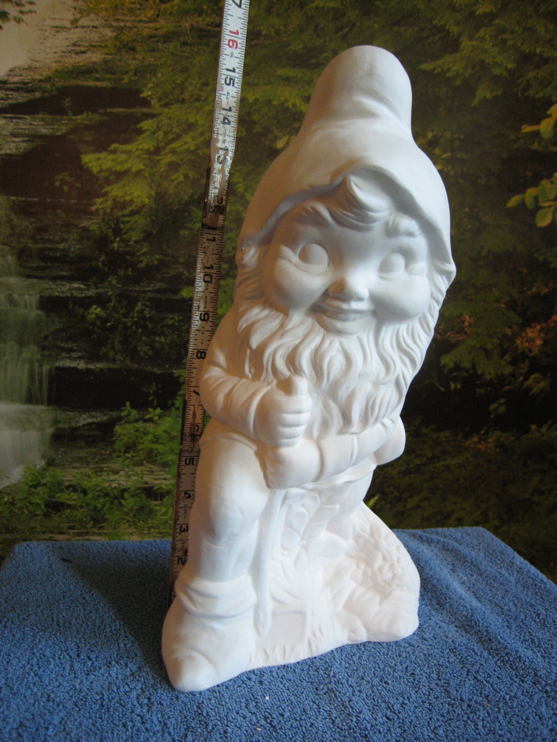 Ceramic Bisque You Paint, Large Gnome with Shovel, Alberta, Garden ...
