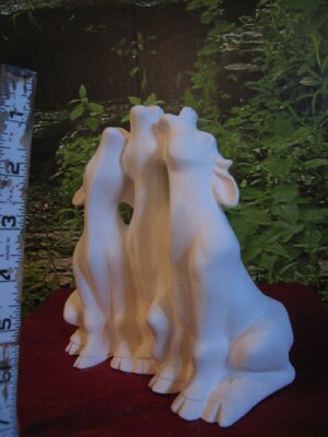 Ceramic Bisque You Paint, Hilarious Trio of Cows, Vintage, Singing Cows ...