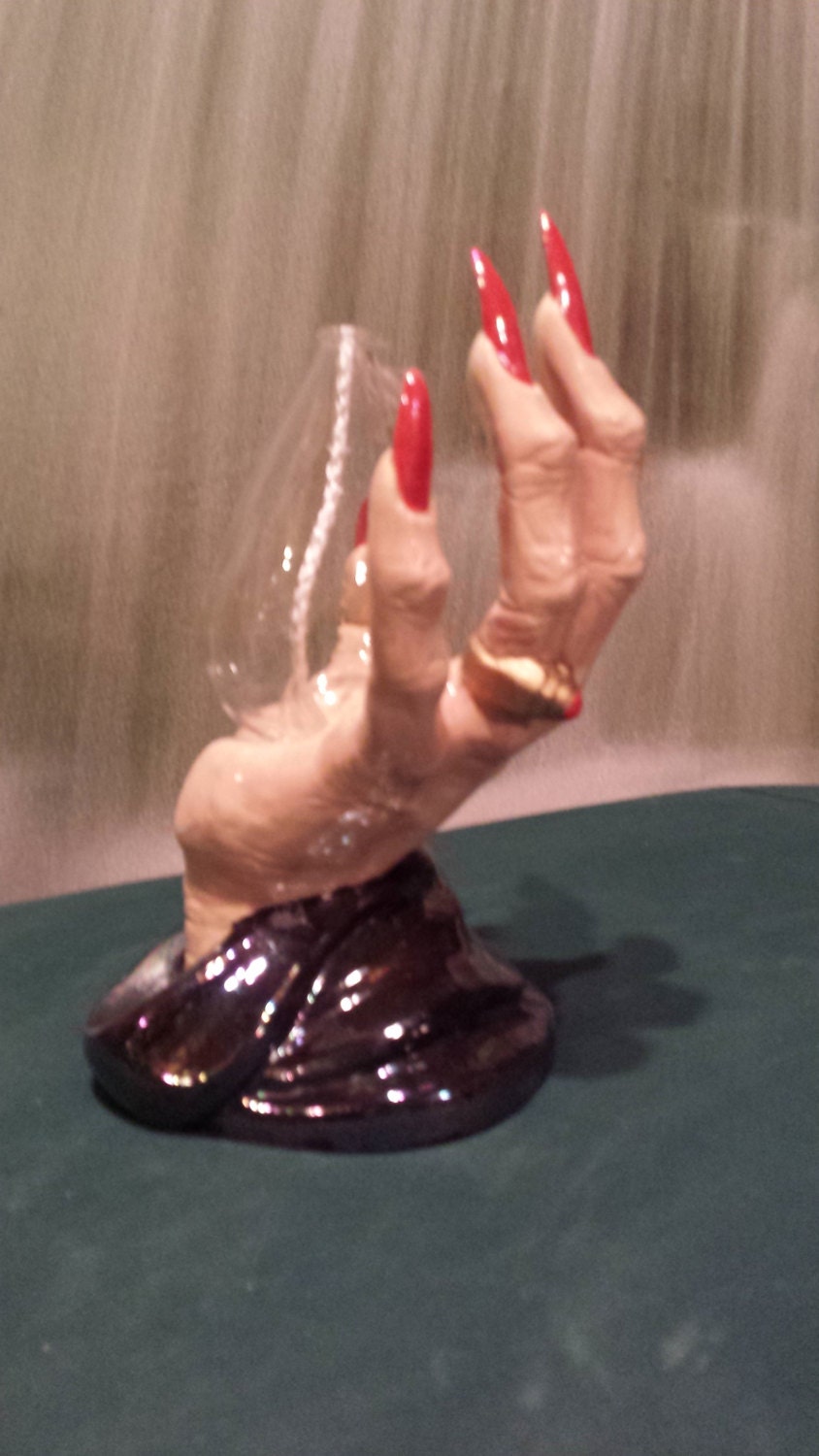 Ceramic Bisque You Paint, Wizard hand, oil burner, glazing ball, Goth ...