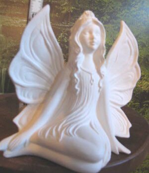 Ceramic Bisque You Paint, lovely, Sitting Fairy, Collectible fairy ...