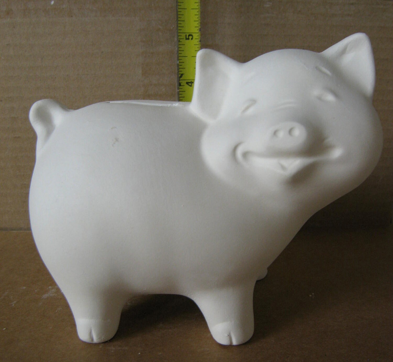 Ceramic Bisque You Paint, Old fashion Piggy Bank. Pig figurine, Vintage ...