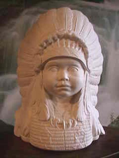 Ceramic Bisque You Paint, Choice, Indian bust, Native American ...