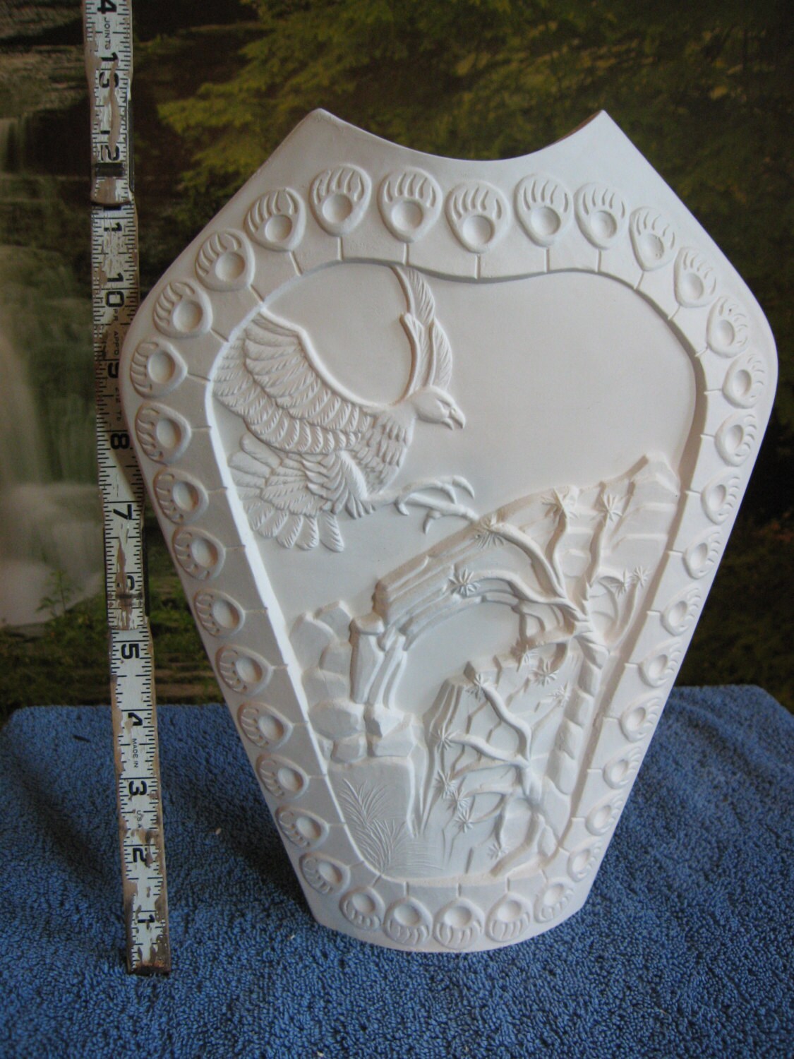Ceramic Bisque You Paint, Large Vase,Southwestern decor, Eagle Vase ...
