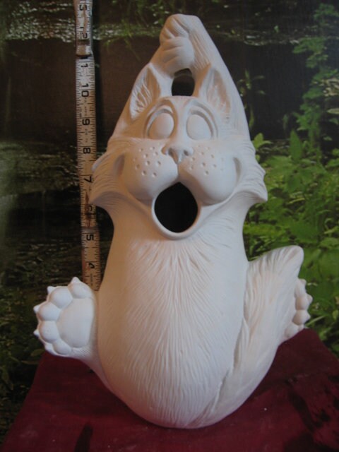 Ceramic Bisque You Paint, Cat, Garfield, bird house, birdhouse, Bird ...