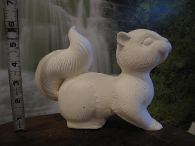 Ceramic Bisque You Paint, Large Squirrel, Standing Squirrel, Tree ...