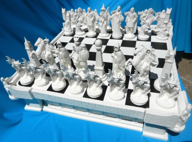 Ceramic Bisque You Paint, Battle of the Ages, Good vs Evil, Chess Set ...