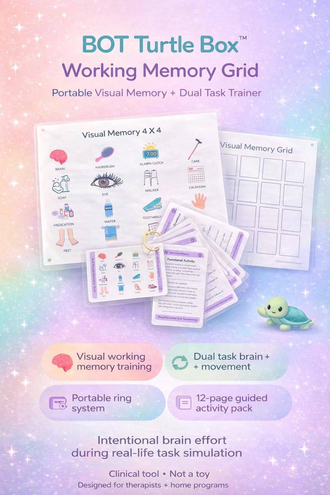 BOT Turtle Box™ Visual Memory Grid - Cognitive Therapy Tool - Etsy