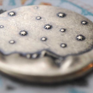 Moon and Star brass pendant Brass Ox Celestial Pendants Made | Etsy