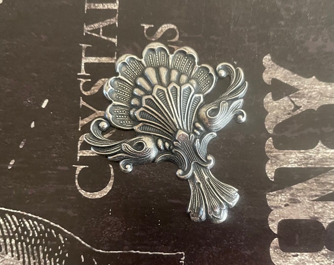 Art Nouveau Brass Shell Ornament, Brass Ox, Brass Stampings - Etsy