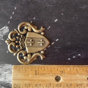 Brass Crest With Crown, Brass Ox, Made in the USA - Etsy