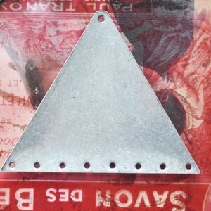 Large Triangle Pendant With Nine Holes, BOHO, Sterling Silver Finish - Etsy