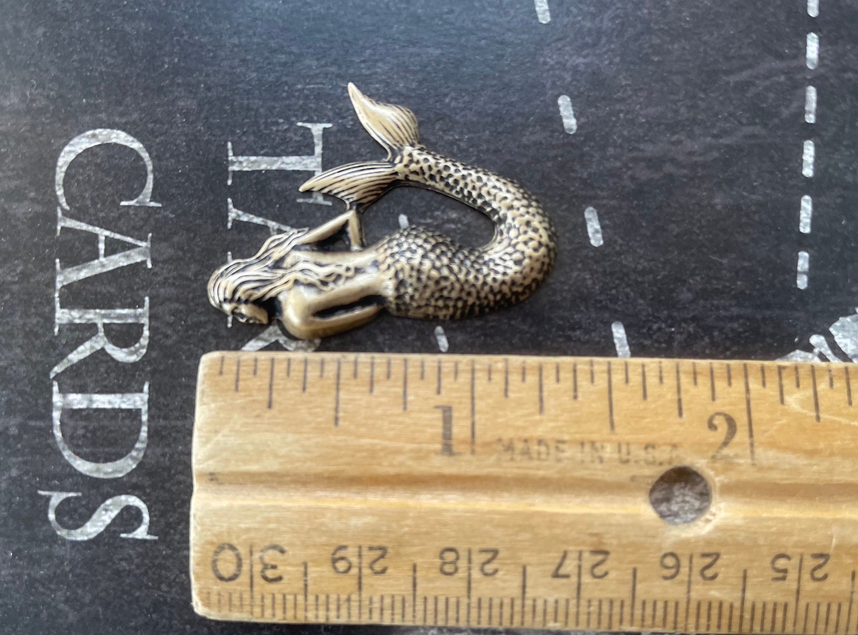 Small Left and Right Brass Mermaids NO HOLE Brass Ox - Etsy Norway