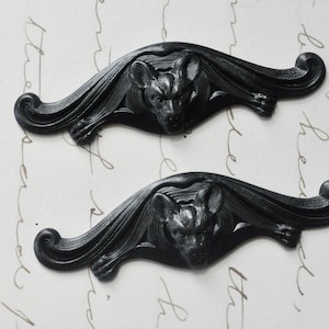 Gothic Brass Bats in Black Satin Finish TWO - Etsy