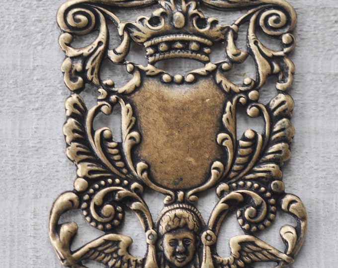 Medieval Crest Brass Stampings Brass Ox - Etsy