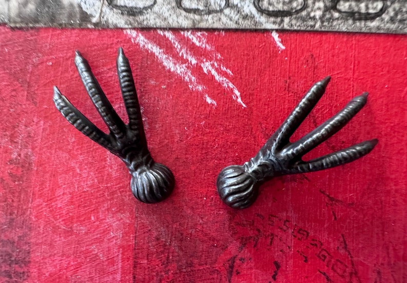 Raven Claws, Brass Stampings, Black Satin Finish, TWO - Etsy